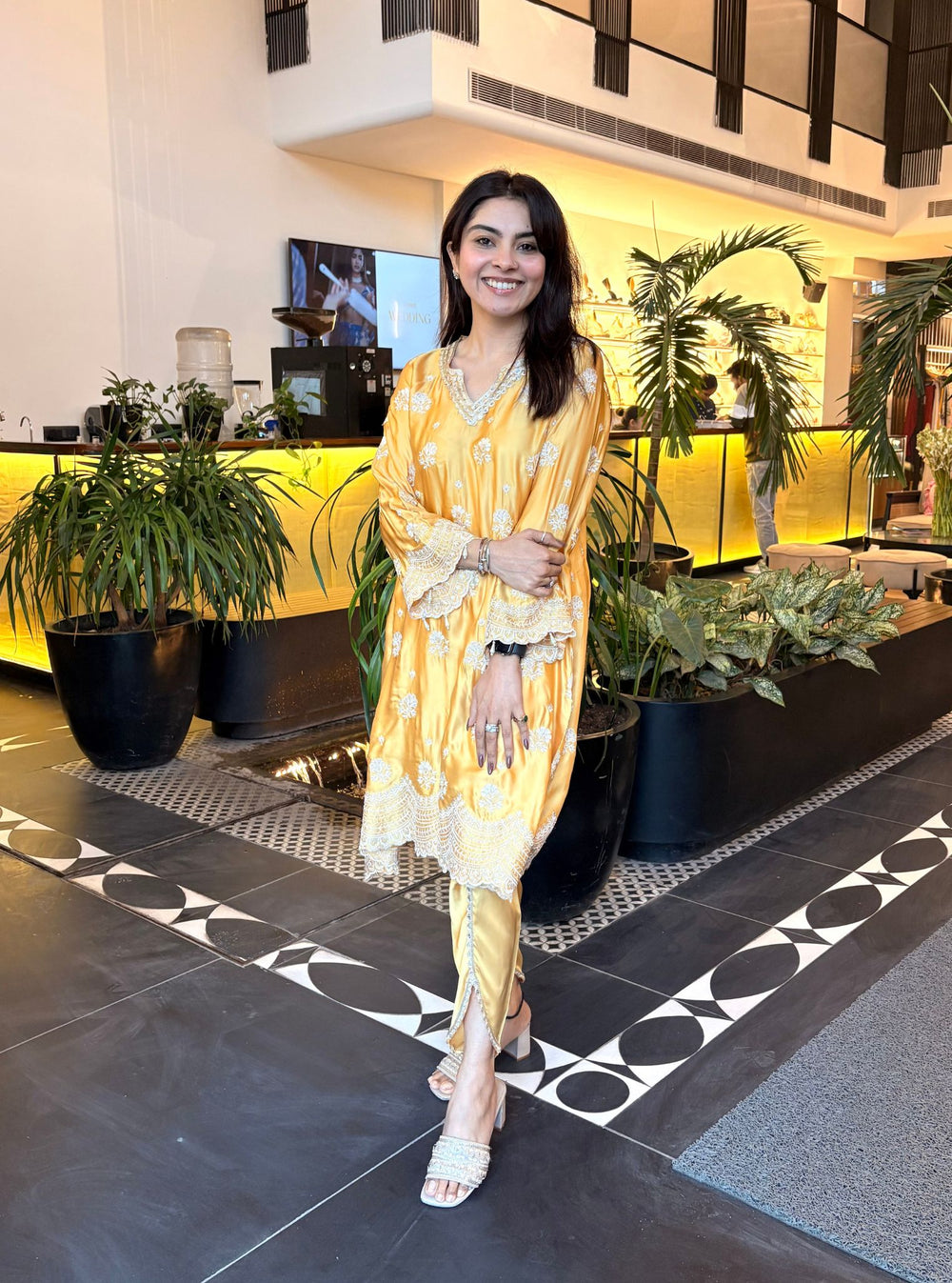 Mehar Pima Yellow Kurta Set