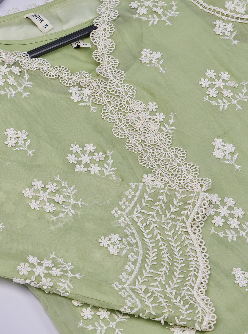 Aruni Organza Green Kurta Set