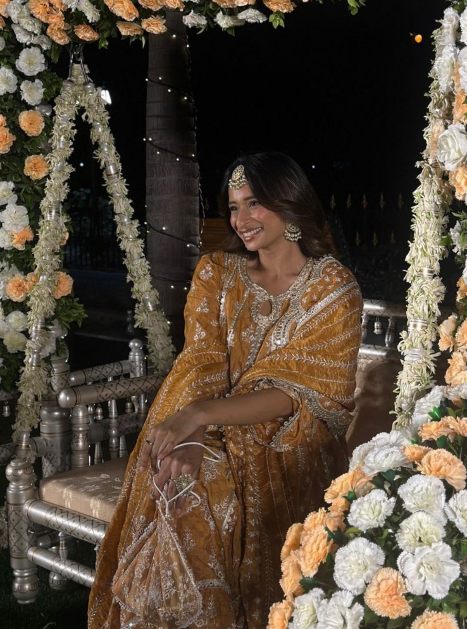Chalka Banarsi Mustard Anarkali Kurta Set