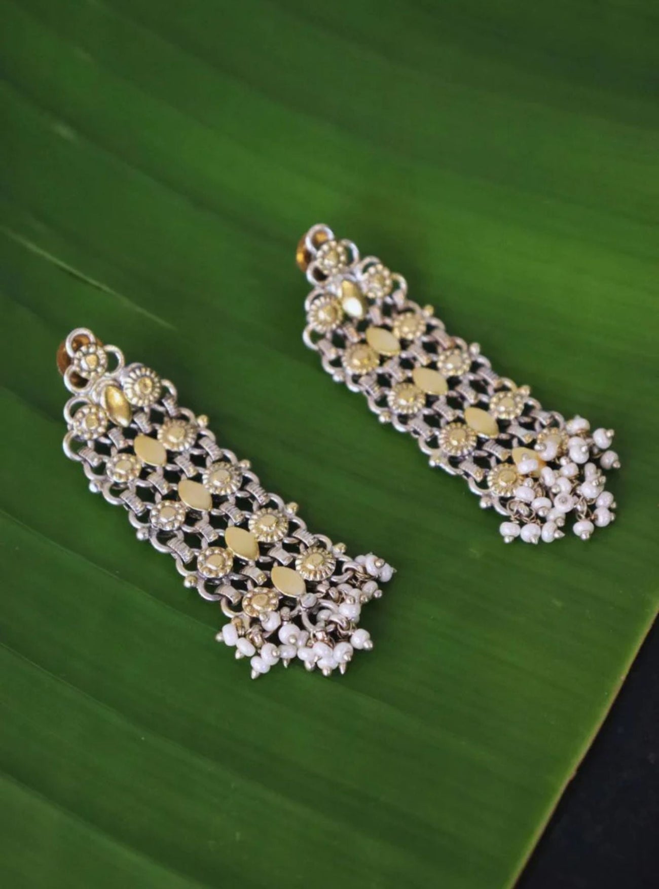 Pure Silver Aalok Gold Earrings