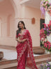 Albela Organza Red Saree