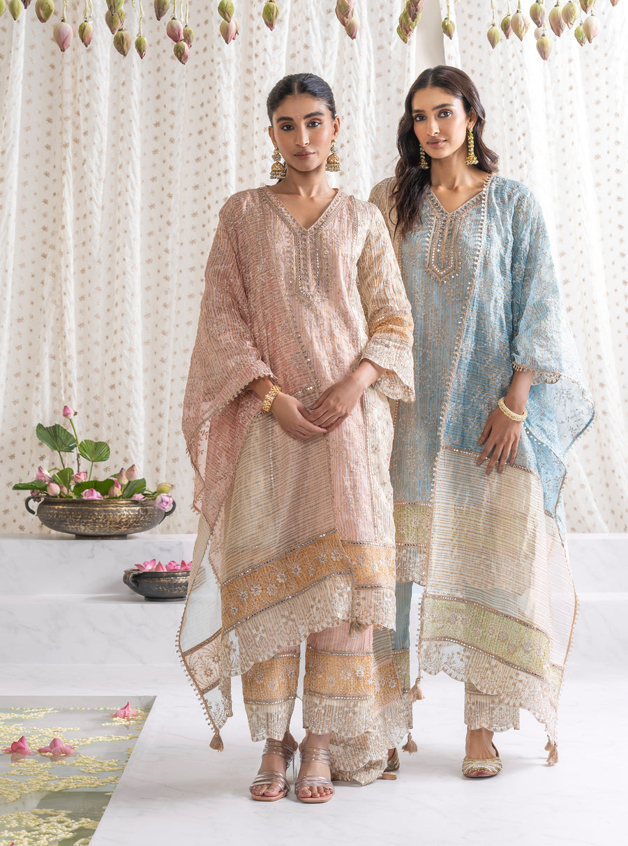 Aboli Banarsi Blue Kurta Set