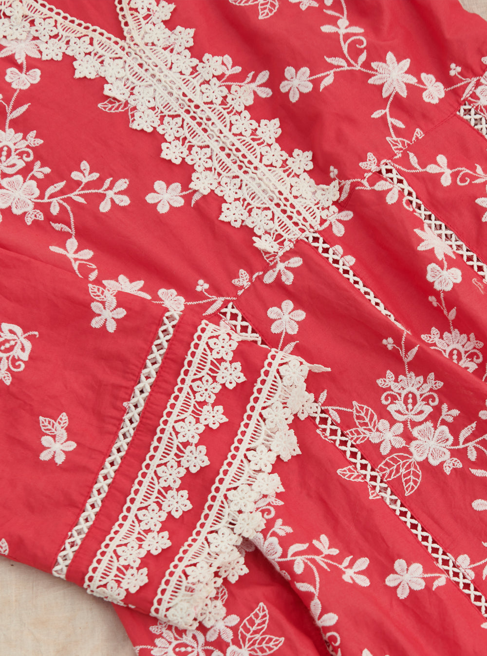 Palolem Supima Cotton Red Anarkali Kurta Set
